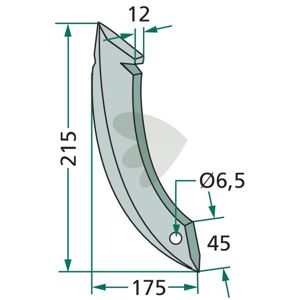 Seed cutter Fiona et al. 12X215mm hole 6.5mm | Sagroparts