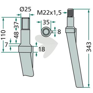 Rotor harrow tooth Rotorland, Seima, Schmotzer, Seko | Sagroparts